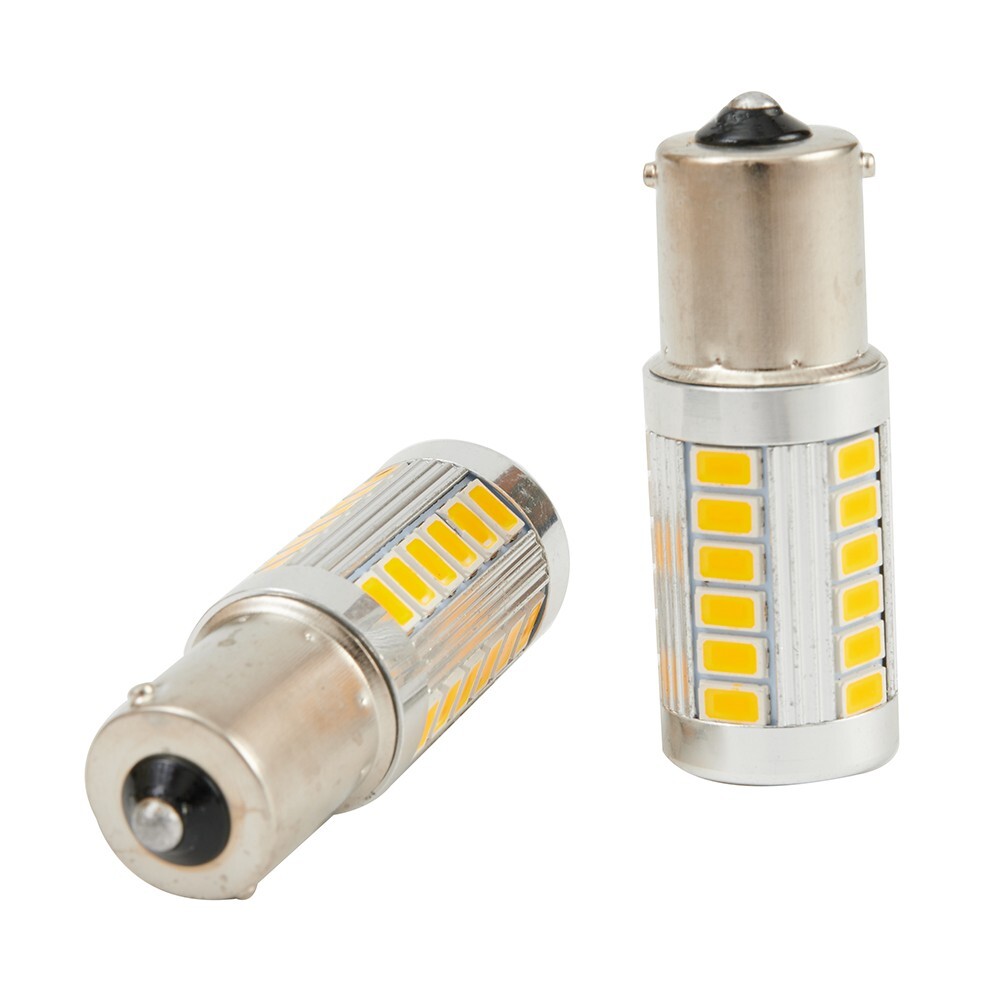 Illuminate your journey with 2X 1156 LED Amber Yellow Turn Signal ...