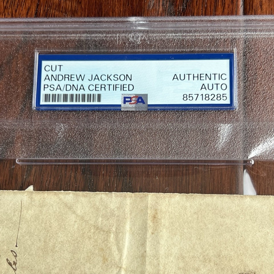ANDREW JACKSON * PSA * Autograph HANDWRITTEN NOTE Signed AS PRESIDENT ...