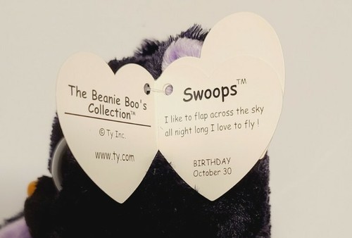 Ty Beanie Boos Swoops The Bat 6" With Glitter Eyes Halloween 2013 MWMT ...