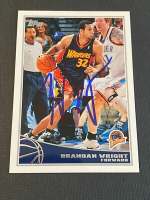 Brandan Wright Signed 2009-10 Topps Card Auto Warriors NBA Autograph ...