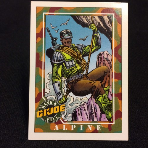 1991 Hasbro GI JOE Series 1 Card Rank & File ALPINE #24 • VG‼ • SHIPS ...