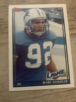 1991 Topps Football Card #400 Marc Spindler - Detroit Lions | eBay
