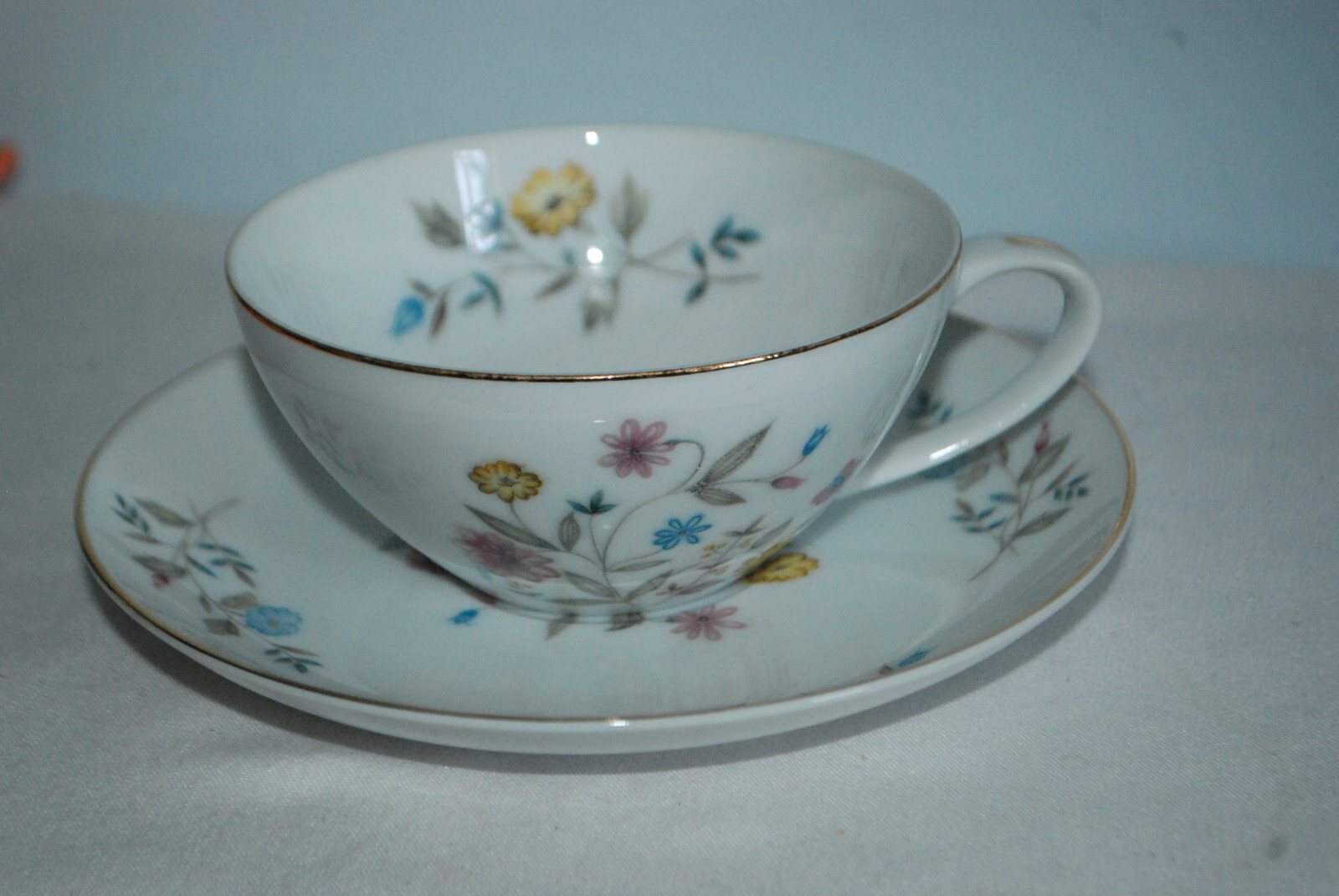 Vintage Flair Fine China "Blossom Time" Floral Tea Cup And Saucer Set ...
