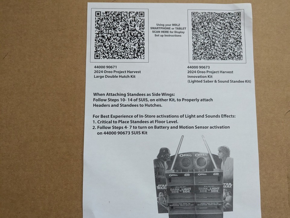 Star Wars Oreo store display standees. Luke Skywalker and Darth Maul ...