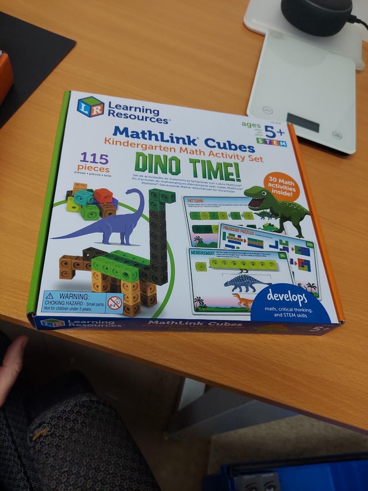 Learning Resources MathLink Cubes Kindergarten Math Activity Set: Dino ...
