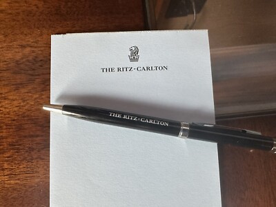 Ritz CarltonHotel Ballpoint Black Pen Blue Memo Pad Ritz-Carlton ...