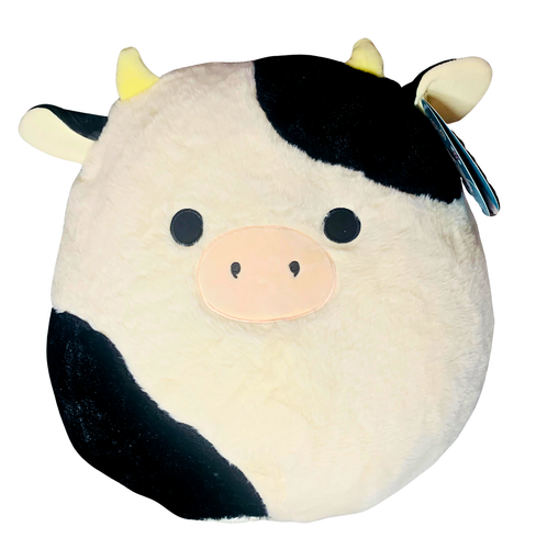 Squishmallows Connor The Fuzzy Cow 16" Black & White Fuzzamallow Plush ...