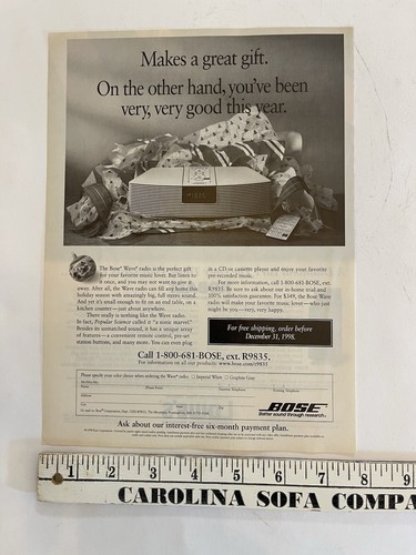 Vintage 1999 Print Ad Bose Wave Radio Advertisement | eBay