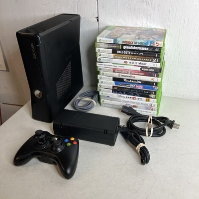 Xbox 360 S Slim Bundle 1439 Console 250GB 16 Games GTA 4 Halo 3 ...