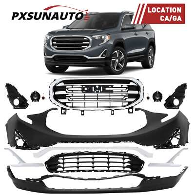 For 2018 2019 2020 2021 GMC Terrain Front Bumper COVER Grills Fog Lamp ...