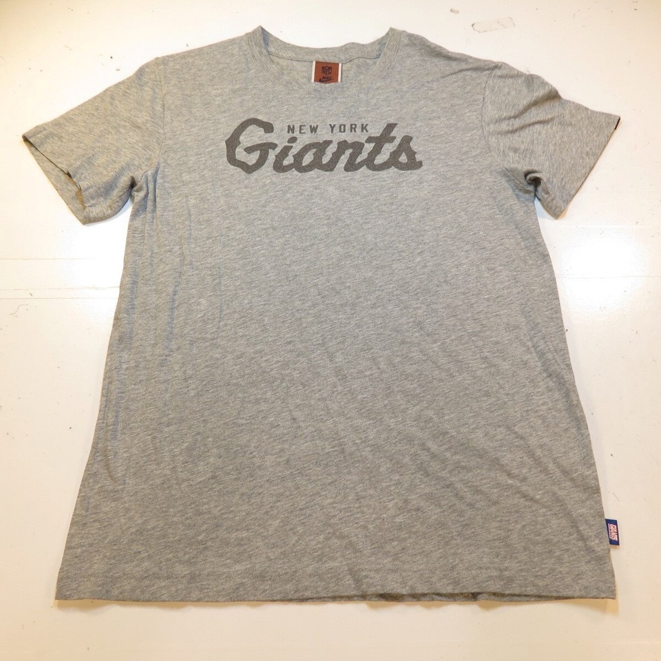 NIKE NEW YORK NY GIANTS NFL FOOTBALL TEE T SHIRT Mens M Gray Tri Blend ...