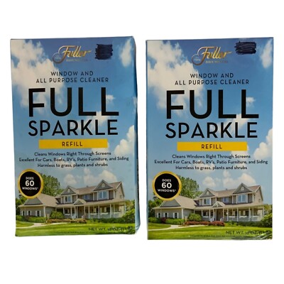 Fuller Full Sparkle Window & All Purpose Cleaner Refill Lot 2 Boxes 16 ...