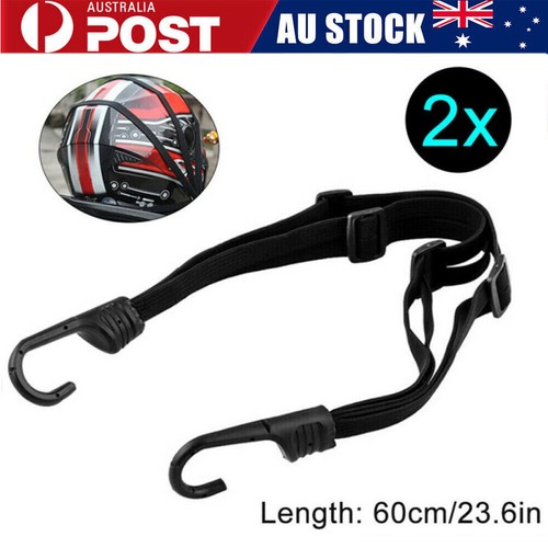 2x Motorcycle Helmet Straps Rope Retractable Elastic Luggage Fixed ...