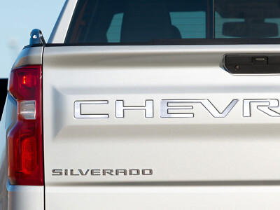 2019-2024 Silverado Tailgate Lettering Polished Stainless Steel OEM GM ...