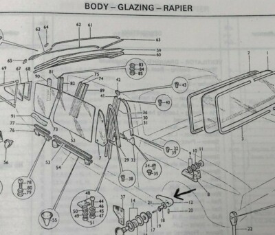 Hillman Hunter, Humber Sceptre, Sunbeam Rapier etc Opening 1/4 Light ...