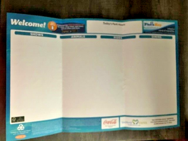 2015 Sea World San Diego amusement park map brochure Shamu roller ...