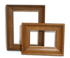 MCM Vintage Wood Picture Frames Wall Hanging Set 2 | eBay
