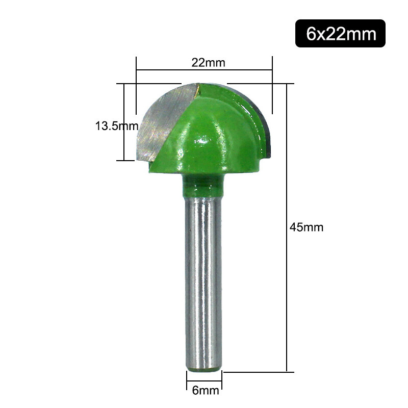 6mm Shank Core Box Router Bit Round Nose Cove Box Woodworking Cutter ...