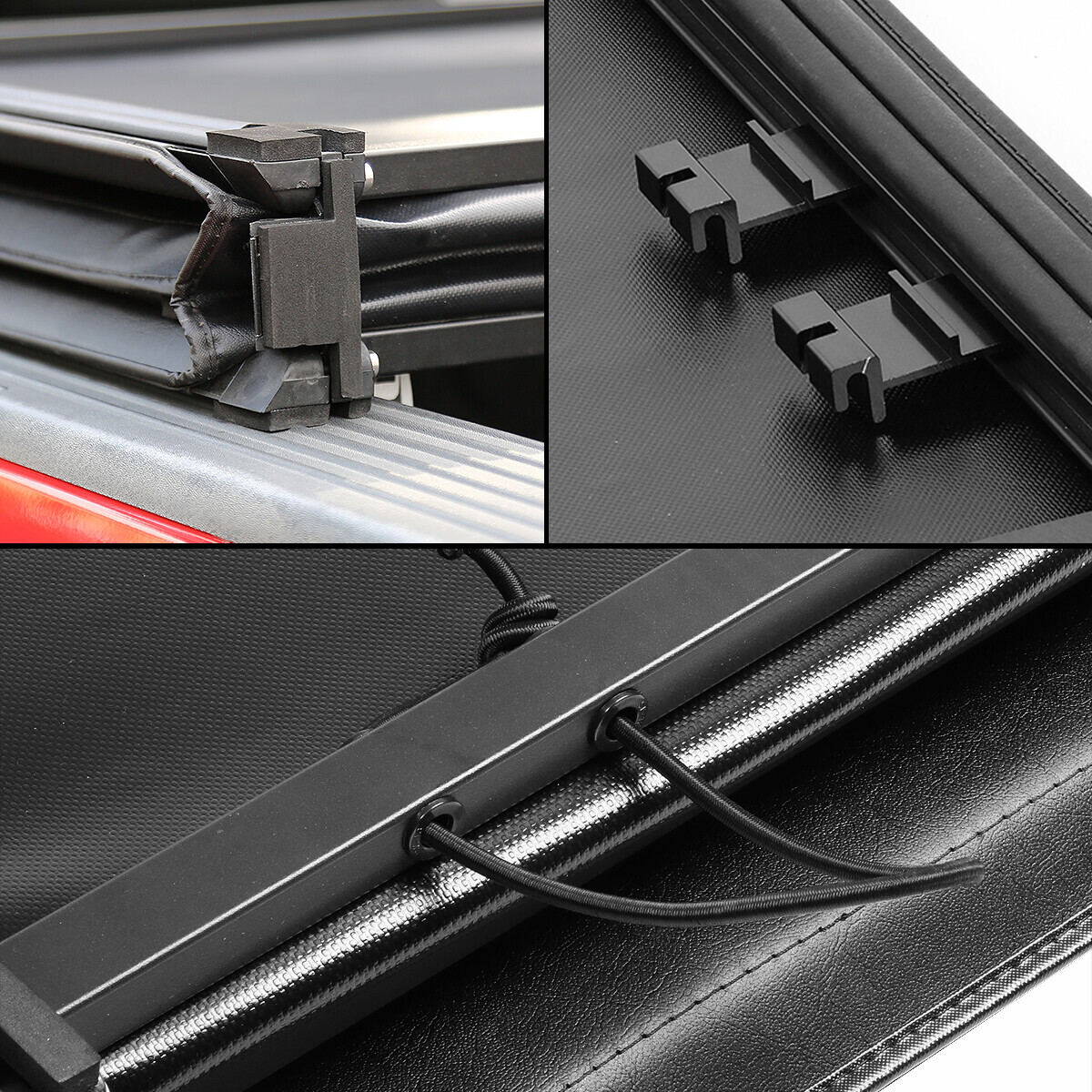 FOR 73-98 FORD F150 F250 6.5 FT SHORT BED SOFT TOP TRI-FOLD TRUNK ...