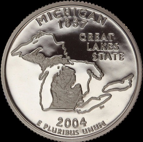 2004 S Michigan State Quarter Gem PROOF Deep Cameo CN-Clad Coin | eBay