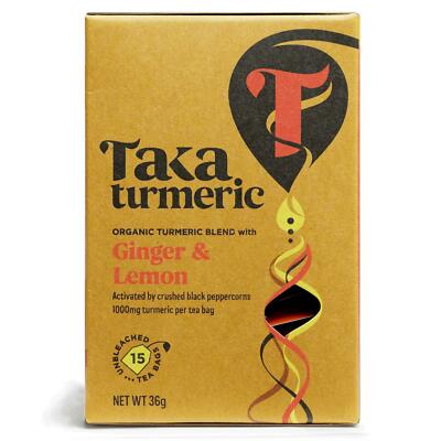 Taka Turmeric Golden Ginger & Lemon Tea - 15 Sachets | eBay