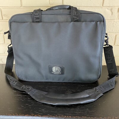 Kenneth Cole Reaction Black Briefcase Messenger Bag Multi Pocket File ...