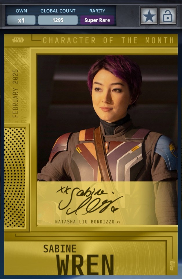 Star Wars Card Trader March Character of Month CotM Signature #11 ...
