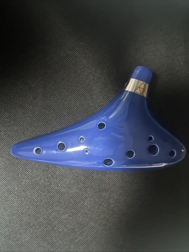 12 Hole Ocarina Ceramic Alto C Vessel Flute Blue Legend of Zelda ...
