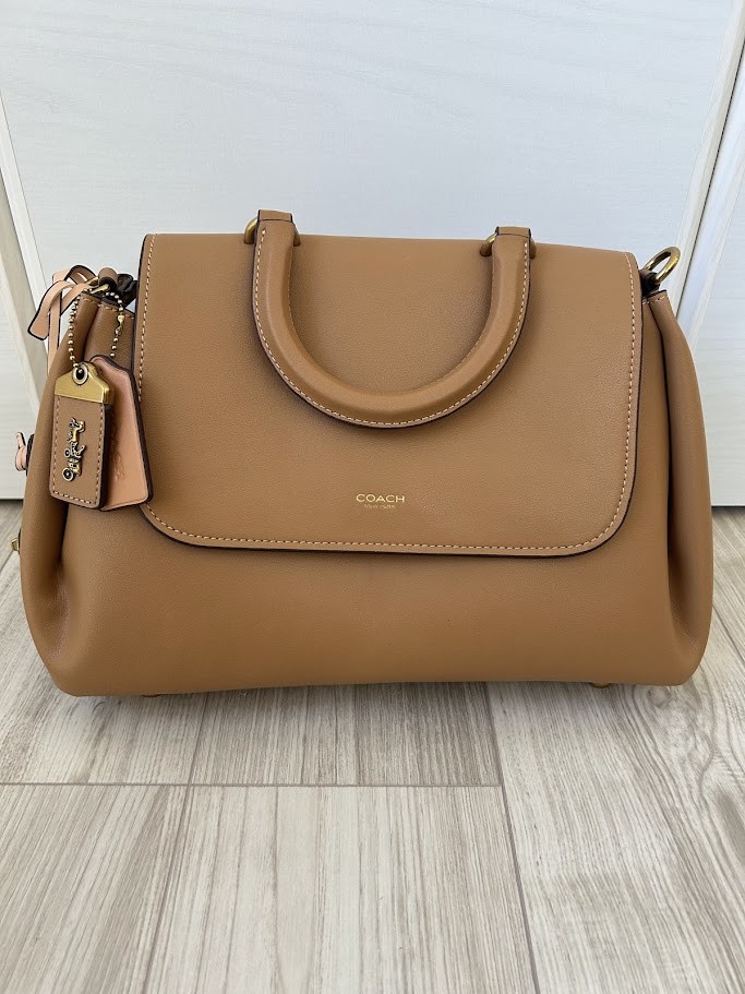 COACH Slouchy Rogue Top Handle Bag Shoulder Bag CCC39 Honey Brown ...