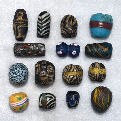 Lot Sale 15 Genuine Ancient Roman Glass Mosaic Gabri Beads Circa 1st ...