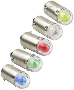 9mm B9E LED Bayonet Indicator Light Bulb 24V 110V Blue Green Red Yellow ...