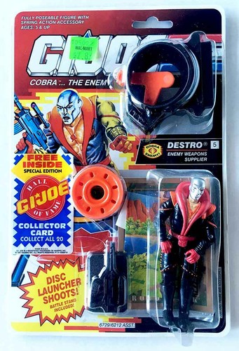 RARE GI Joe Destro V3 MOC w/ Gold Card Insert Vintage Weapons Figure ...