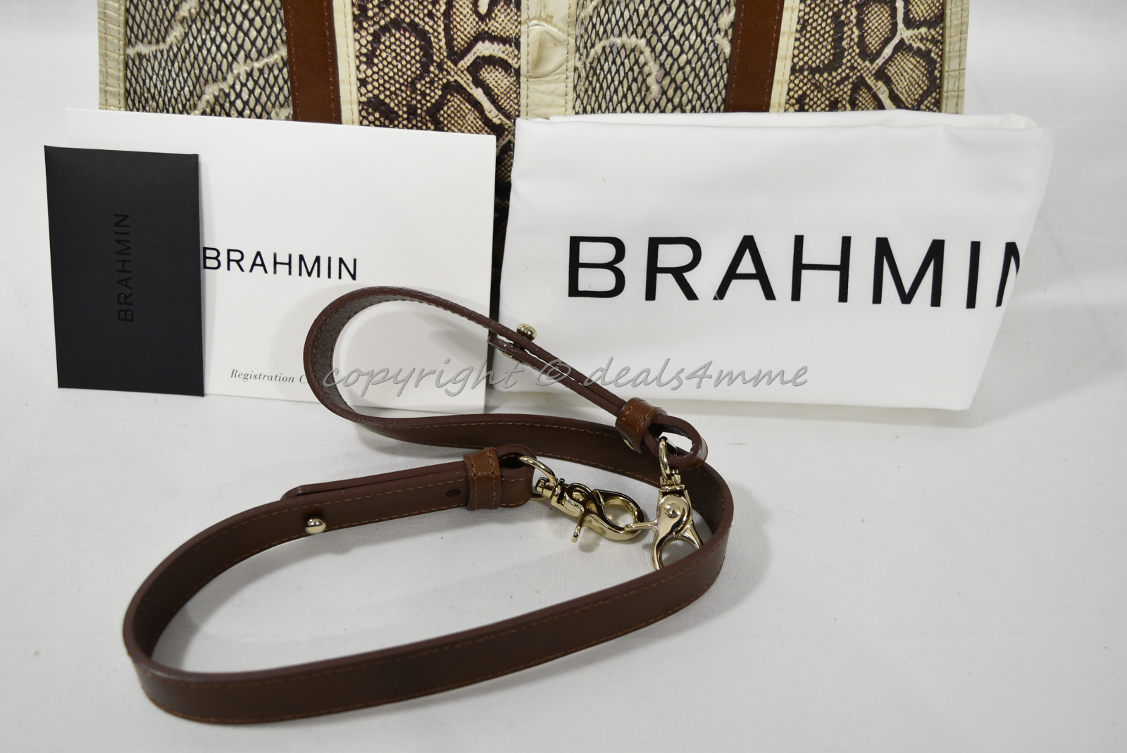 NWT! Brahmin Priscilla Satchel / Shoulder Bag in Limestone Oleta | eBay