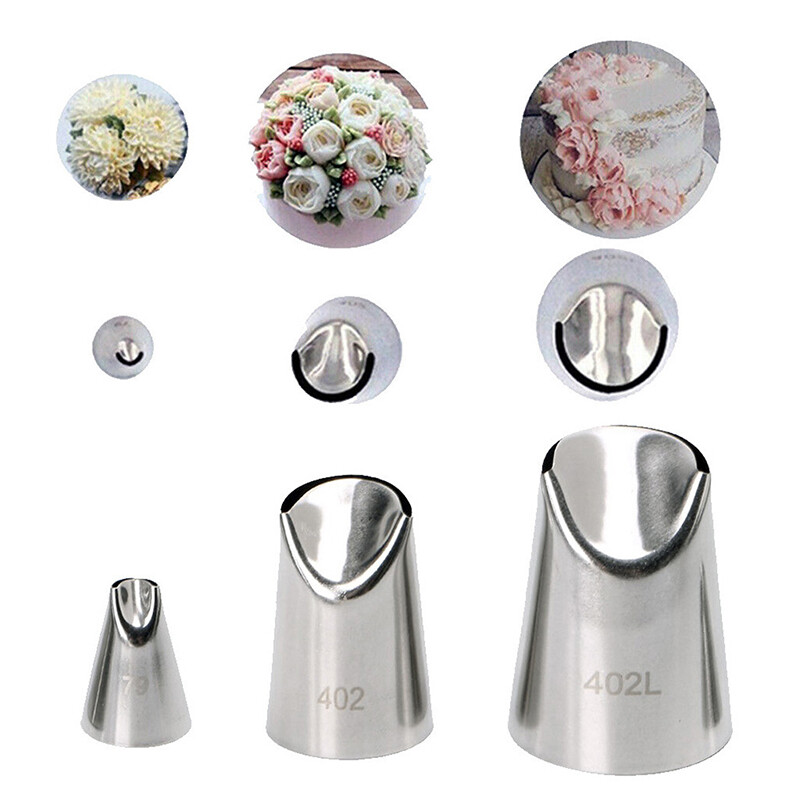 5PCS/Set Of Chrysanthemum Nozzle Icing Piping Pastry Nozzles Kitchen ...