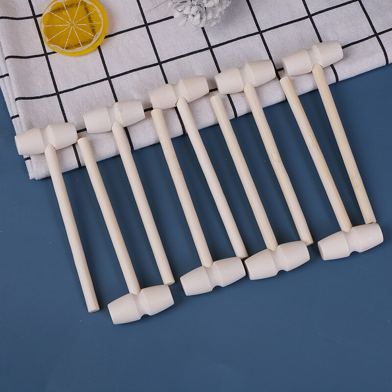 10 Pcs Mini Wooden Hammer Ball Toy Pounder Replacement Wood Mallets ...