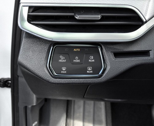 Black Titanium Headlight Switch Control Frame Trim Fit For VW ID.4 ID4 ...