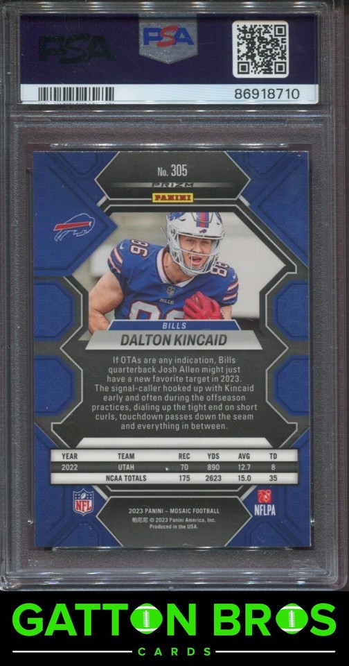 2023 Mosaic Dalton Kincaid Silver #305 PSA 6 EX-MT | eBay