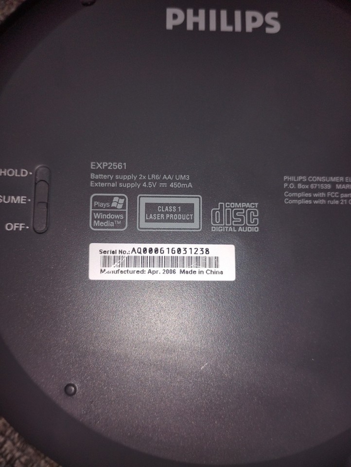 (2005) Philips EXP2561 Portable Touch Screen CD & MP3 Player | eBay