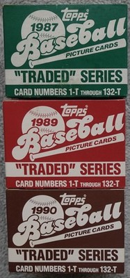 1987-1990 Topps Baseball card Traded sets (3) Ken Griffey Jr. Greg ...
