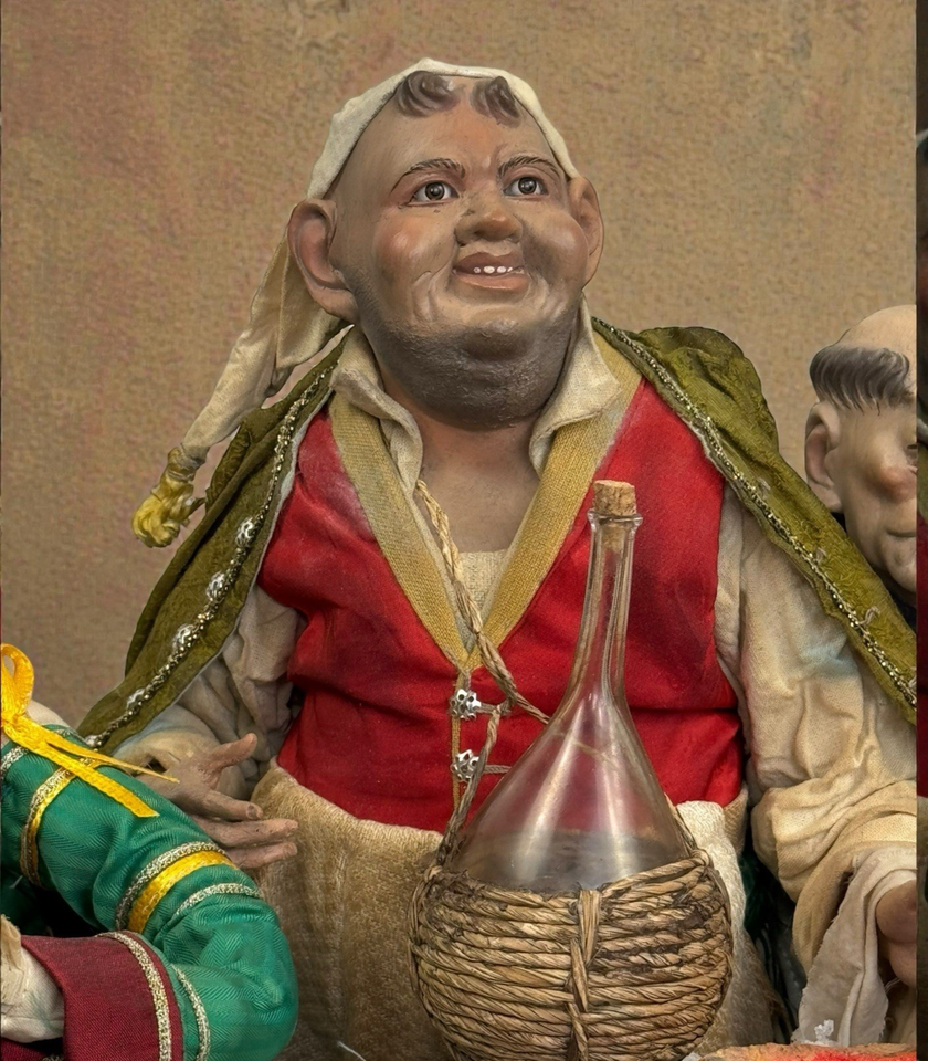 Tavolata 6 figure 35 Cm Porta Doni Arte Presepiale osteria Presepe ...