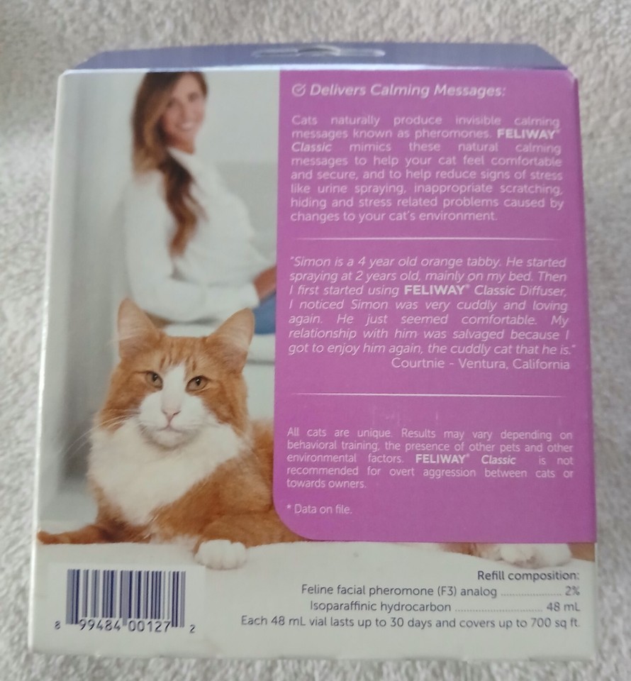 Feliway Classic Happy Cat Plug-in diffuser &refill 48ml exp 04/2025 ...