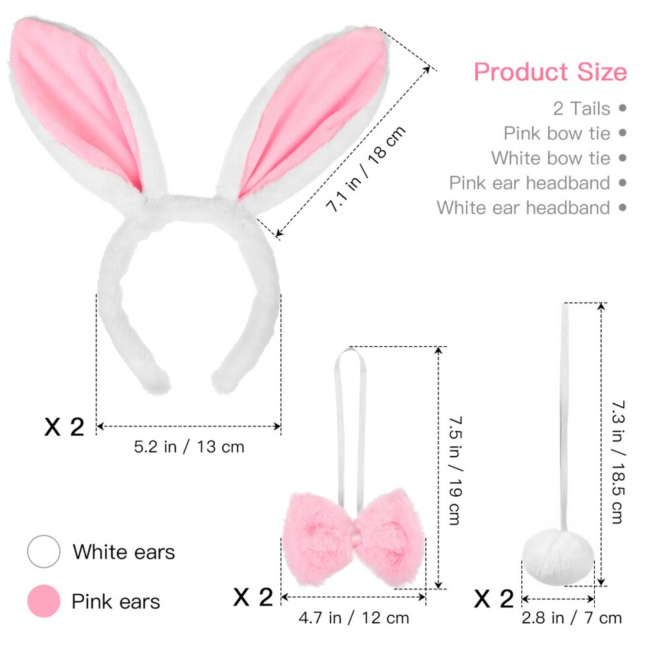 Bunny Cosplay Accessories Black Bunny Ears Cosplay Set Bunny Ears ...