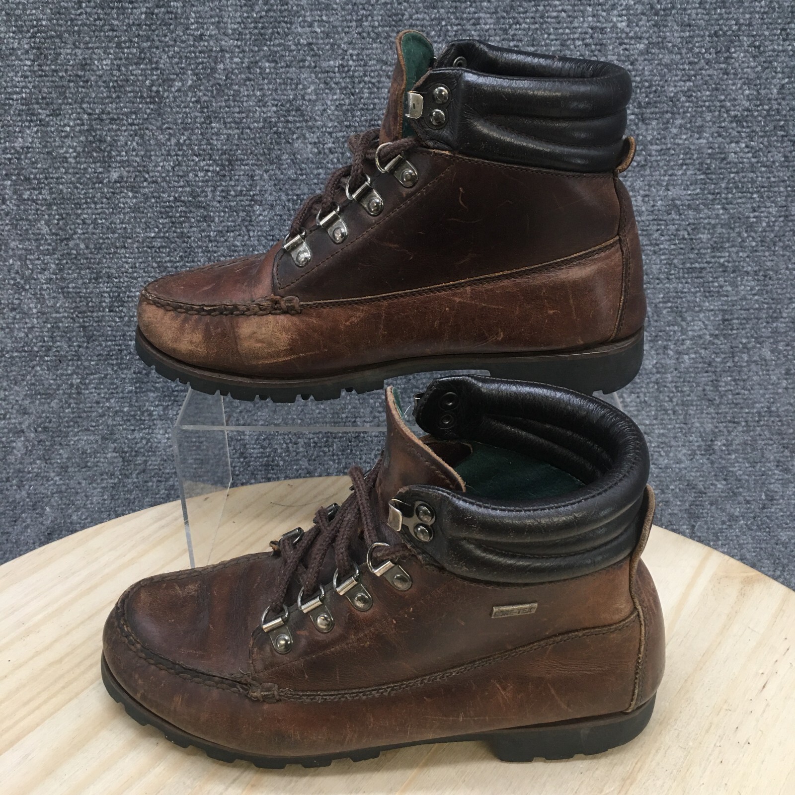 HH Brown Boots Womens 7M Gore Tex Hiking Congo Ankle Biker Moc Toe ...