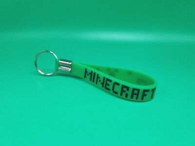 Minecraft Collectible Silicone Rubber Strap Keychain Key Ring Holder ...