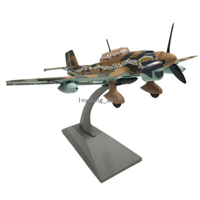 1:72 1935 WWII Stuka JU-87 Fighter Aircraft Plane Diecast Model Men ...