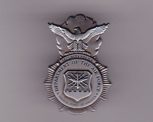 USAF Security Police lapel / hat collector pin 3D antiqued plating 1-1/ ...