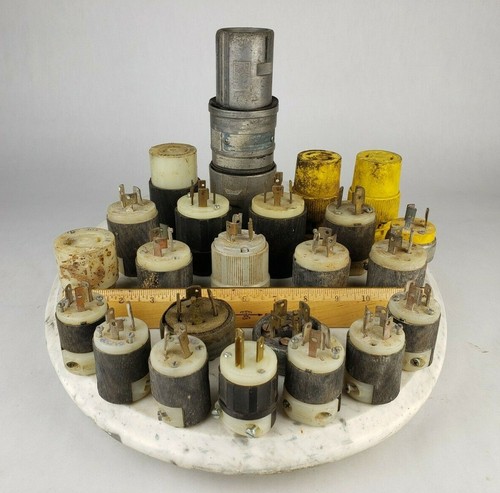 24x Twist Lock Plugs Cord Ends - Hubbell HBL4570C Male Female Connector ...