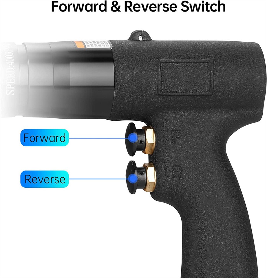 4-IN-1 Pneumatic Rivet Nut Gun Set (10-24 & 1/4 5/16 3/8)Air Nut Insert ...