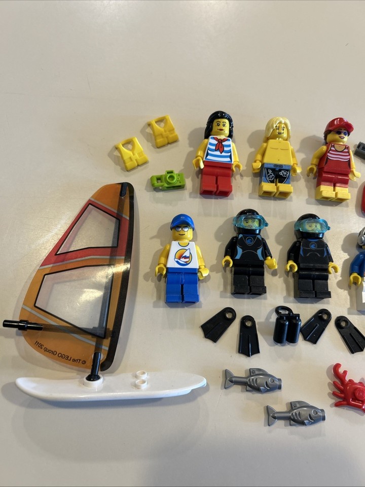 Lego City Summer Minifigure Lot A - Windsurf / Surfing / Lifeguard | eBay