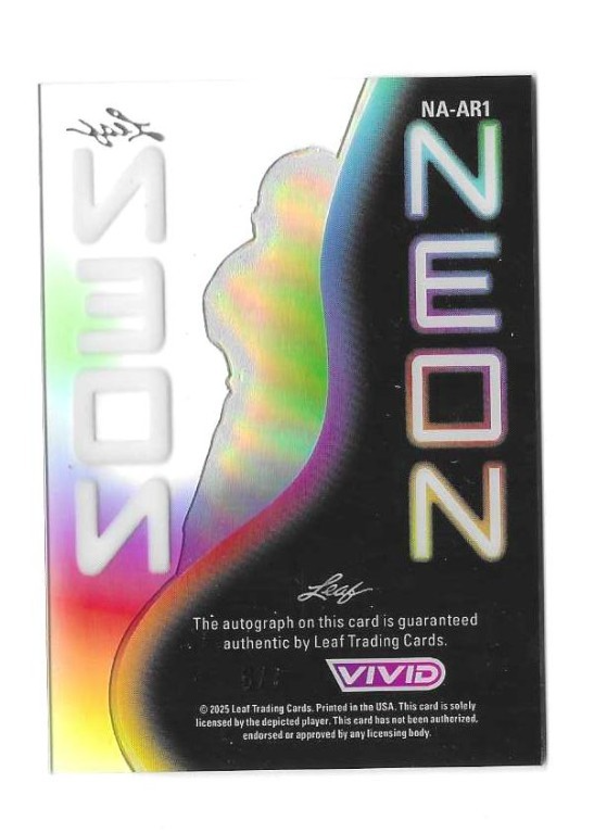 ANDRE Bad Moon RISON 2025 Leaf Vivid NEON Acetate Bronze AUTO #/7 ...